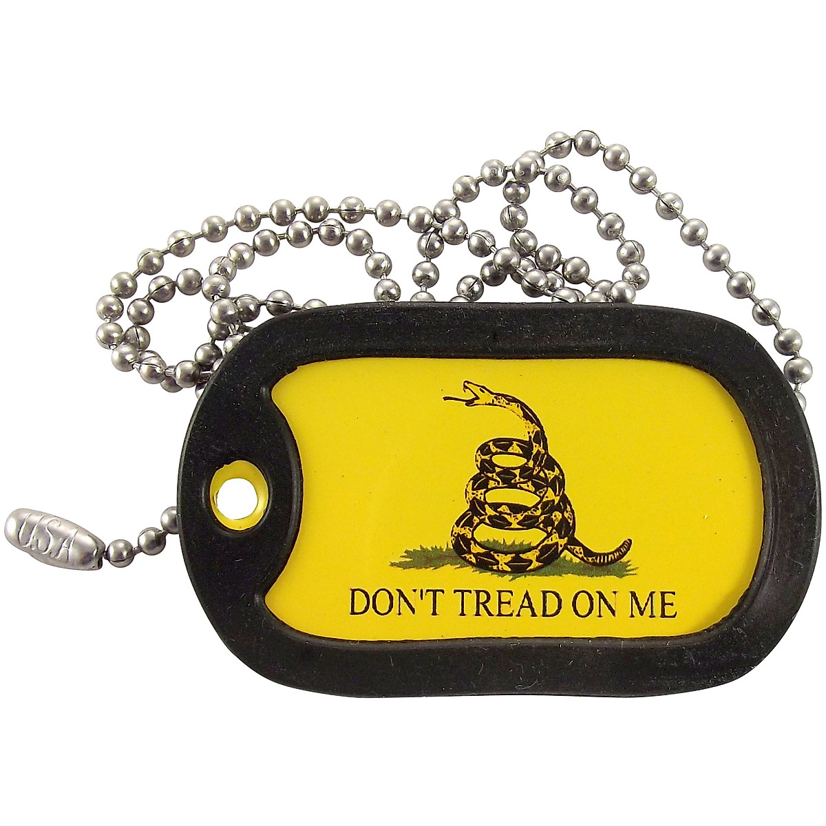 Tag-Z Military Dog Tags - Gadsden Flag - Don't Tread On Me Dog Tag Necklace