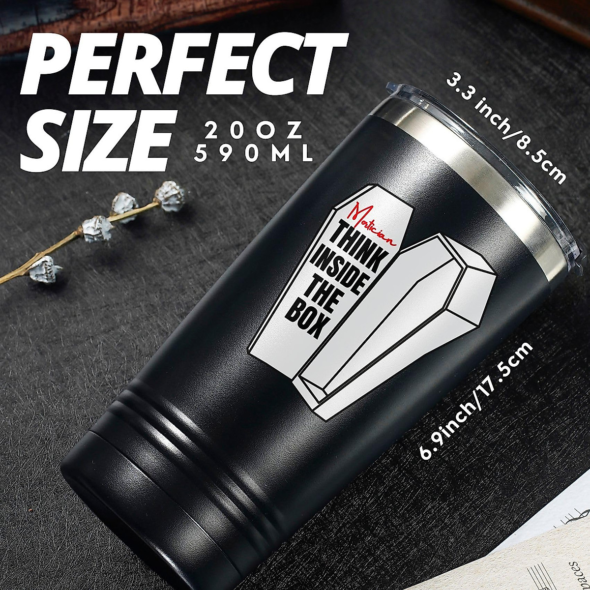 Onebttl Mortician Gifts, Funny Embalming Mortician Coff Mug, Thank You Birthday Gifts for Embalmer, Funeral Director, Stainless Steel Tumbler 20OZ - Think Inside The Box