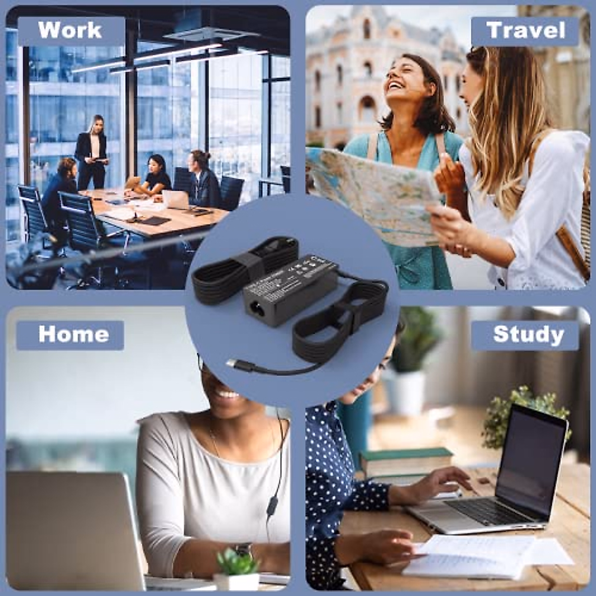 65W 45W USB C Laptop Charger for Lenovo Thinkpad Charger - Lenovo T480 T480s T490 T580 Charger T490s T580s T590 X1 T570 E480 E580 E485 E585 E490 E590 L480 L580 X280 X380 X390 X395 Power Cord Adapter