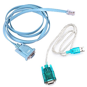 HDE USB to Serial Interface Cable with Serial to RJ45 Console Adapter Cable for Cisco Routers