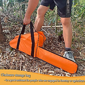 Shine123 Chainsaw Bag Carrying Case Fits 18" Saw - 600D Heavy Duty Chainsaw Protect Garden Anti-Scratched Tool from Dust & Scratched