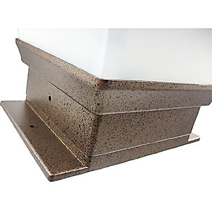 2 Pack Solar Powered Copper Outdoor Garden Deck Patio Fence Pathway Post Light