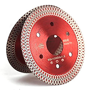 Casaverde 2 Pcs/Lot 3-3/8 Inch Diamond Porcelain Saw Blades Tile Blade for Cutting Porcelain Tile