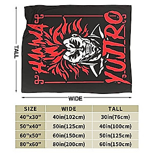 Anime Baki The Grappler Blanket Tapestry Sofa Office Bedroom Throw Blankets Super Soft Cozy Microfiber Blanket Bedding 40"X30"