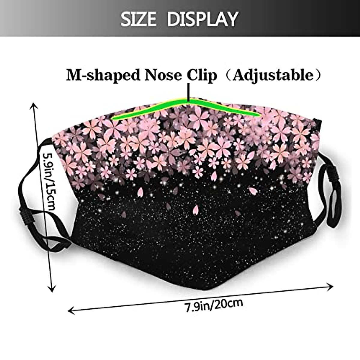 Abstract Fashion Face mask,Abstract Pattern Stylized Dots Polkadots Simple Classic,Dust Washable Reusable Filter and Reusable Mouth Warm Windproof polyester Face for women men,Black and White