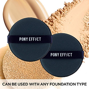PONY EFFECT Smooth Dough Puff V2 | Cushion Puff | 2 Pcs Powder Puff for cushion makeup | K-Beauty
