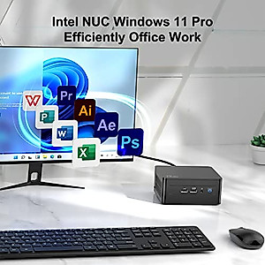 Intel NUC 13 PRO NUC13ANHi5 Arena Canyon, 13TH Gen CPU, 16GB RAM 512GB SSD, Intel Core i5-1340P, Win 11 Pro Mini Desktop Computer, 8K/4K UHD, Gigabit Ethernet/WiFi-6/VESA for Business/Office/Home