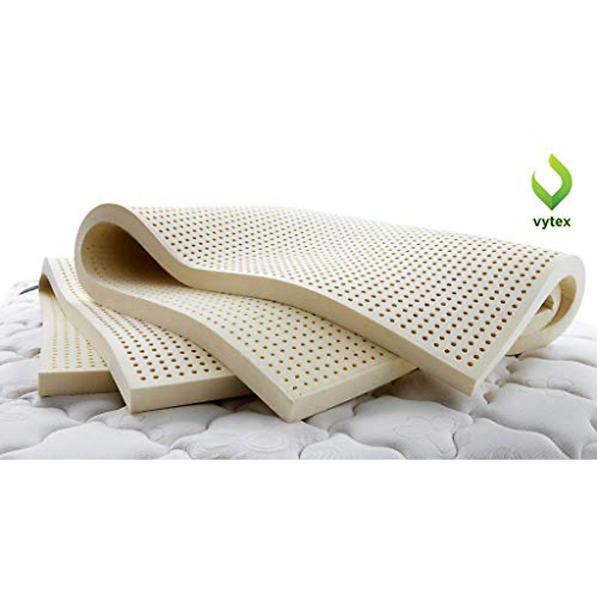 Cotton Covered Vytex 100% Natural Latex Topper Firm Collection The Only Virtually Allergy Free Latex 1" Inch - Firm Queen Size 1" Inch