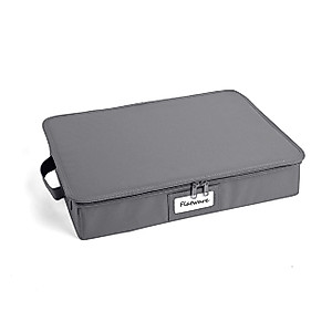 Covermates Keepsakes Flatware Storage Box – Stackable, Reinforced Handles, China Storage, Graphite