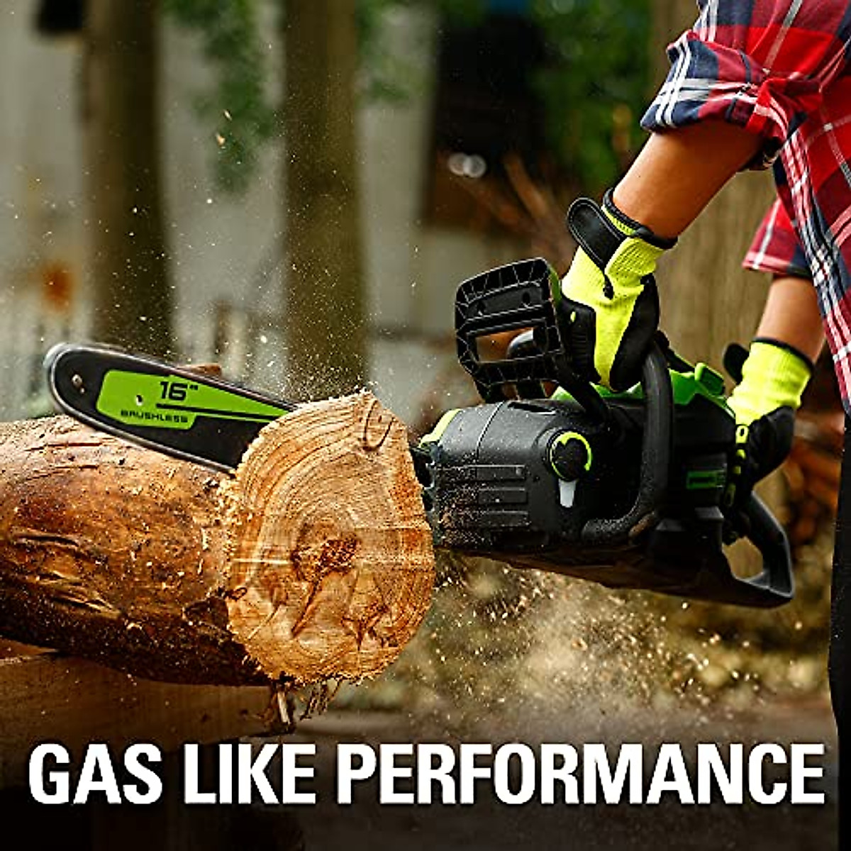 Greenworks 80V 16" Brushless Cordless Chainsaw (Great For Tree Felling, Limbing, Pruning, and Firewood / 75+ Compatible Tools), 2.5Ah Battery and Charger Included