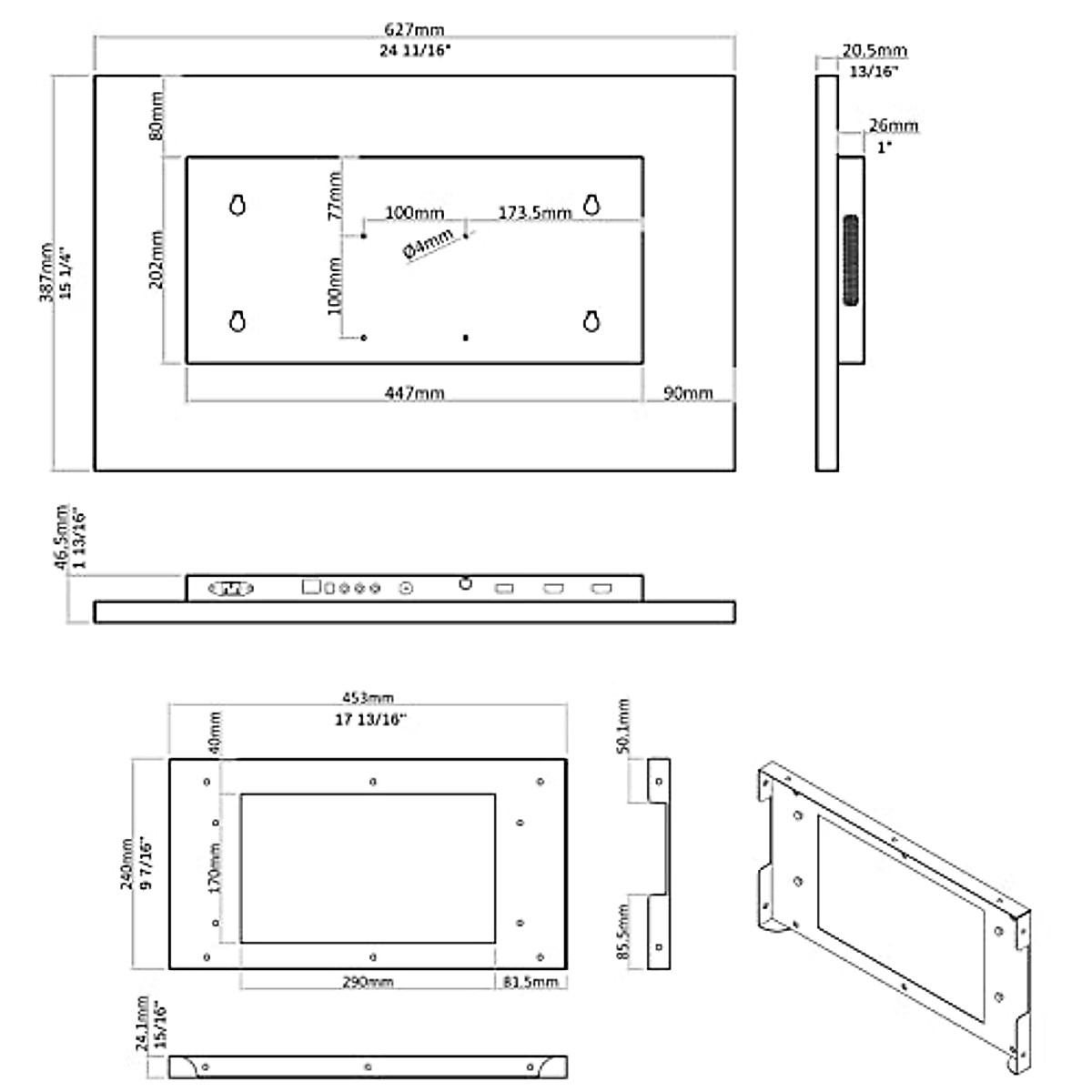 Soulaca Smart 27 inches Touchscreen Bathroom Magic Mirror TV for SPA Hotel Advertising Waterproof Television WiFi Bluetooth