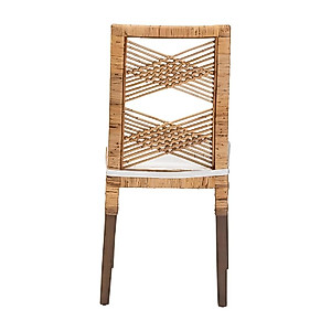 Baxton Studio Poltak Modern Natural Brown Rattan Dining Chair