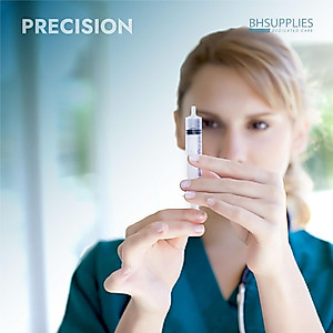 10ml Syringe Sterile with Luer Slip Tip, BH SUPPLIES - (No Needle) Individually Sealed - 100 Syringes