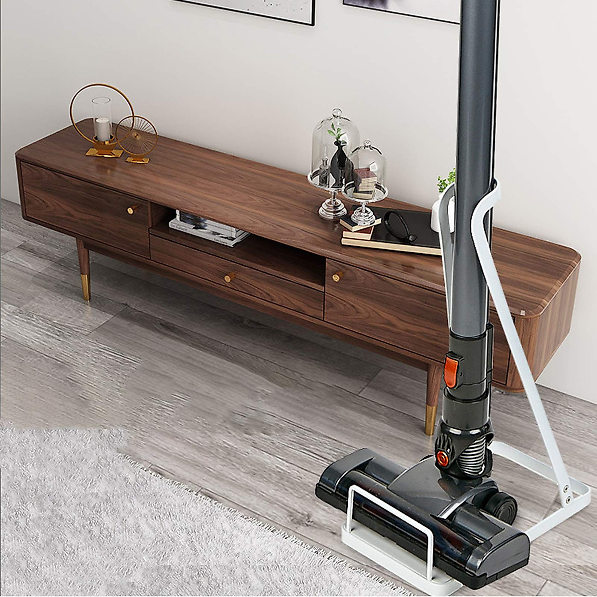 Atyhao Vacuum Cleaner Stand Vacuum Sweeper Stand Plate for Organizer Case Mounted Storage Systems (Black)