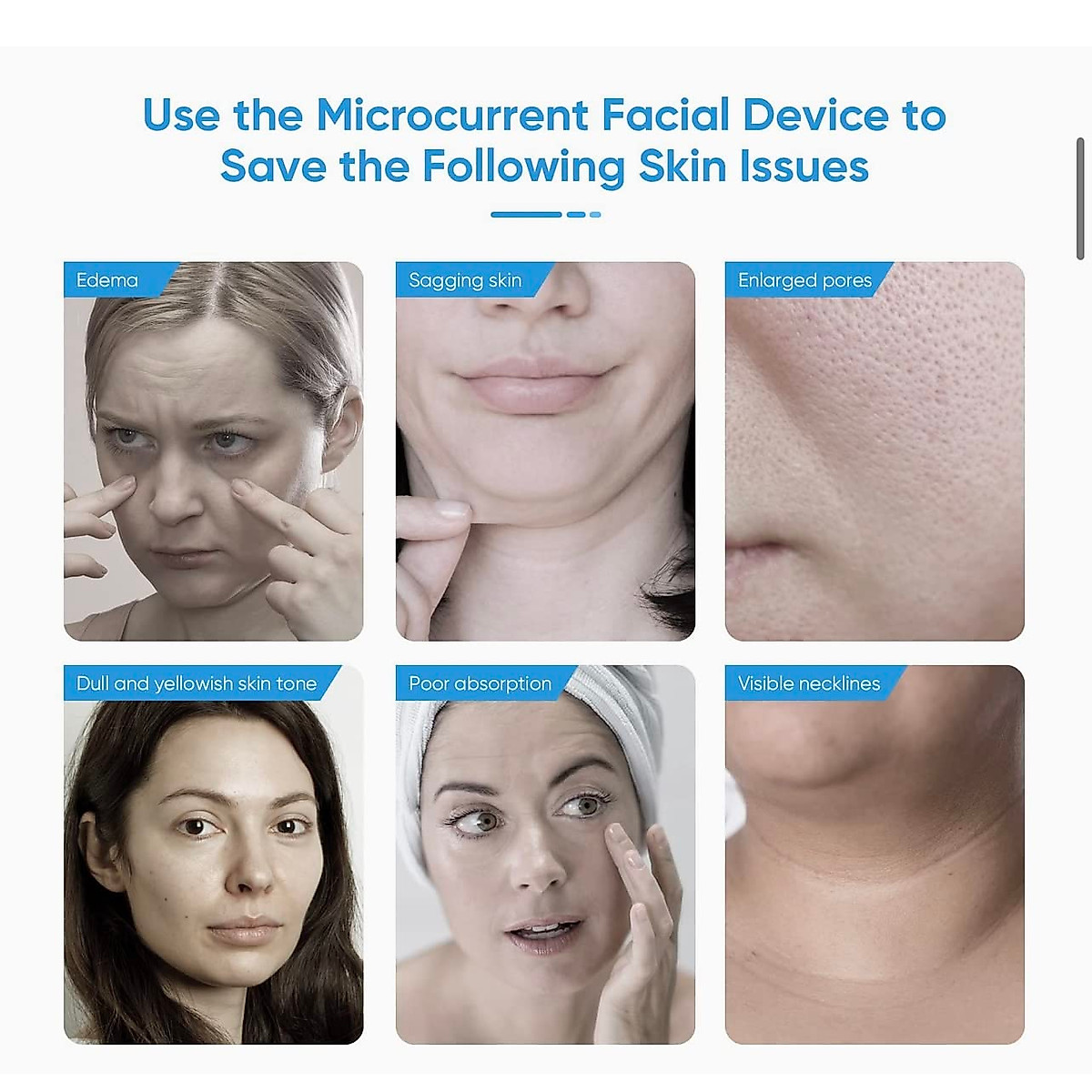 Microcurrent Facial Device-5 Minute face Lift- Microcurrent Facial Toning -Anti-Wrinkle Skin Care Tool for Rejuvenation- Age Spot and Fine Line Reducer face Contour Toner-Microcurrent Toning