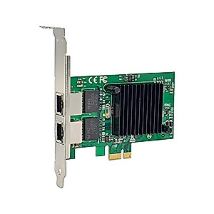 X-MEDIA XM-NA3821 PCI-E 2-Port Dual 10/100/1000Mbps Gigabit Ethernet PCI Express (PCIe x1) Server Network Card/Network Adapter, Intel 82575 Chipset, Windows 10 & Linux Supported