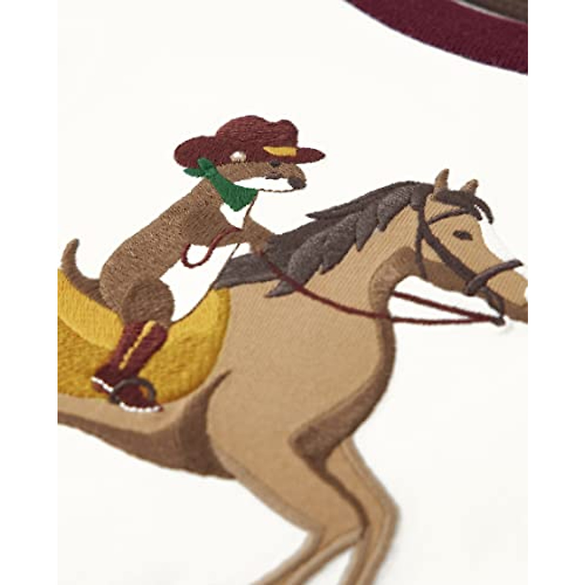 Gymboree Boys and Toddler Embroidered Graphic Long Sleeve Raglan T-Shirts, County Horse, 5T