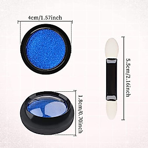 UIIOPJIOM Chrome Nail Powder 6 Colors Holographic Nail Powder Gold Sliver Red Blue Metallic Mirror Effect Pigment Nail Glitter Powder with 6 Pieces Eyeshadow Sticks for DIY Home Salon Nail Art Decor.