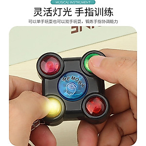 NC Simon Game Console Electronic Memory Game Children's Handheld Game with Lights and Sounds Flashing Cube Children's Intellectual Toys for Adults 透明色