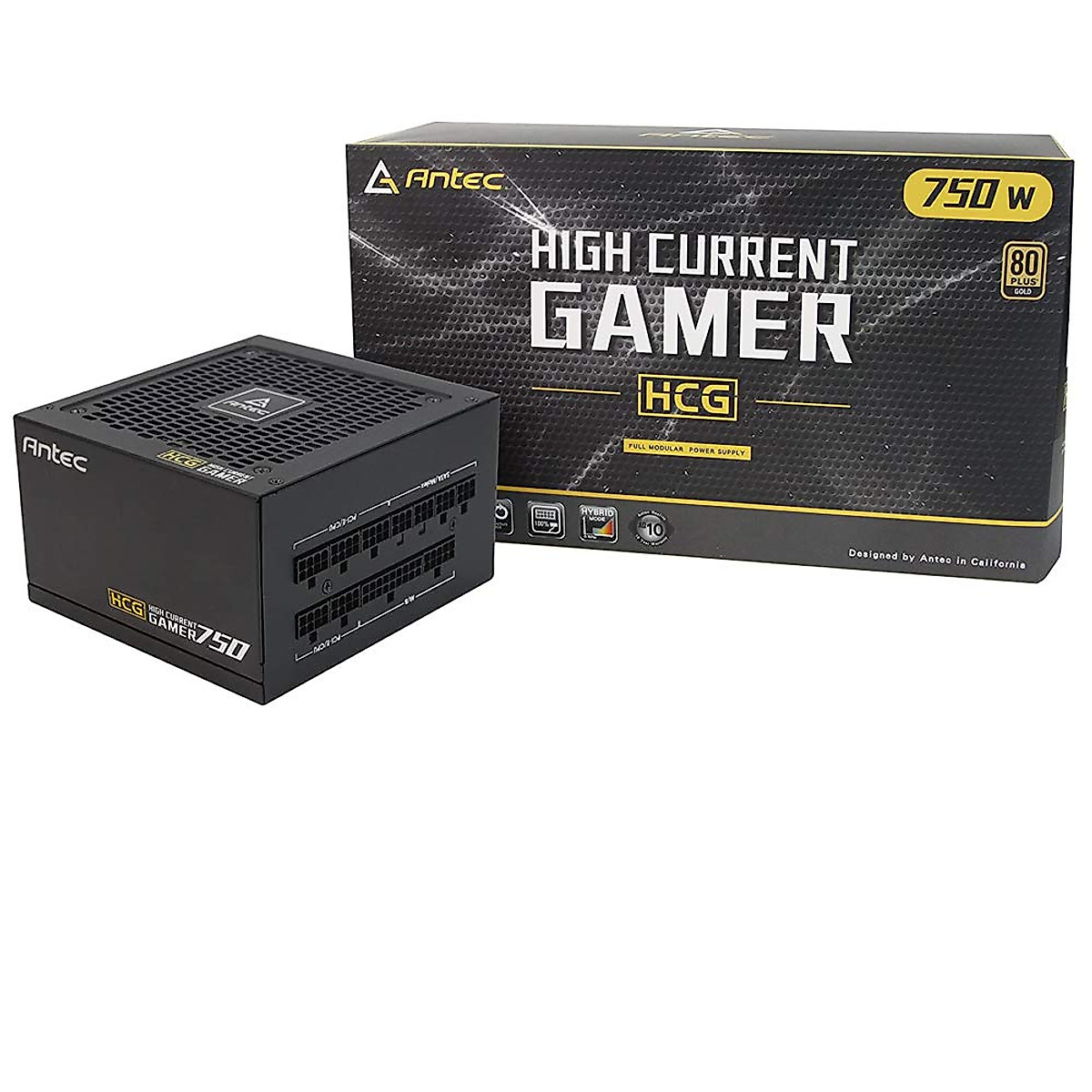 Antec HCG750 Gold Power Supply 750 Watts 80 PLUS Gold PSU with Full Modular, 120mm FDB Fan, Japanese Capacitors, ATX12V 2.4, 10 Years Support