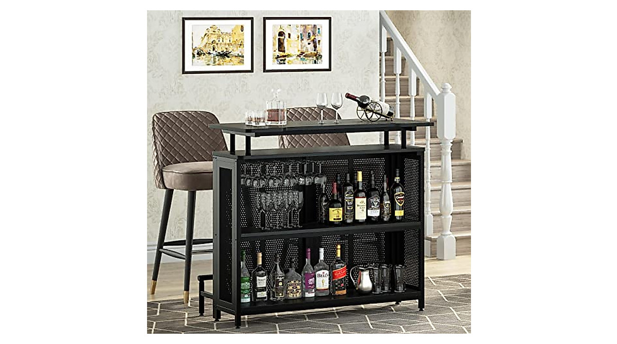 Tribesigns 3 Tier Home Bar Unit - Stylish Wine Storage