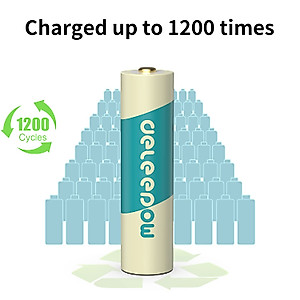 Deleepow AA Rechargeable Batteries Gold-Plated Anode 3200mAh Nimh AA Rechargeable Batteries 16 Count 1.2V High Capacity 1200 Cycle(Only Batteries)