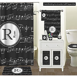 RNK Shops Musical Notes Waste Basket - Double Sided (Black) (Personalized)