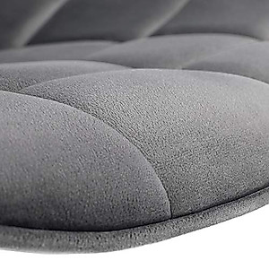 Yaheetech Upholstered Velvet Dining Chairs Modern Tufted Chairs Accent Reception Chairs with Soft Cushion and Metal Legs for Leisure/Reataurant/Home Kitchen, 6pcs