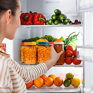 12 Pack Colored Plastic Mason Jar Lids with Sealing Rings -Regular Mouth and Wide Mouth Jar Lids,Storage Caps for Canning Jars and More -Leak-Proof&100% Sealing