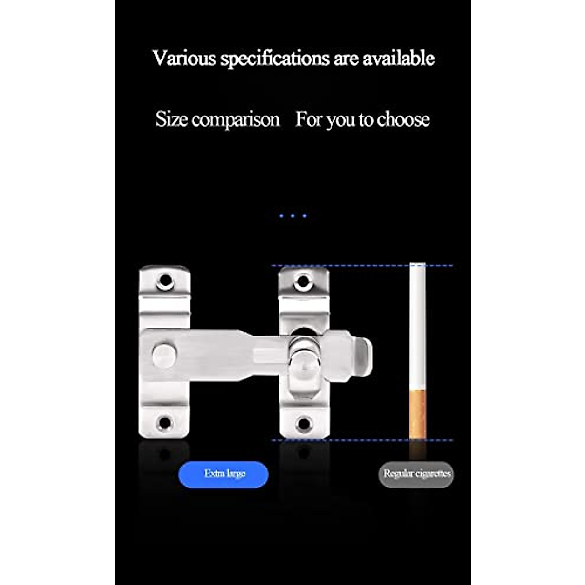 Combi Bolt Door Lock ，Sliding Door Lock ， Sliding Bolt Door Locks Padlock, Stainless Steel Door Latch, 90 Degree Door Buckle for Cabinet, Bar, Closet, (Size:49mm) (Size : 70mm) ( Size : 70mm ( Size :