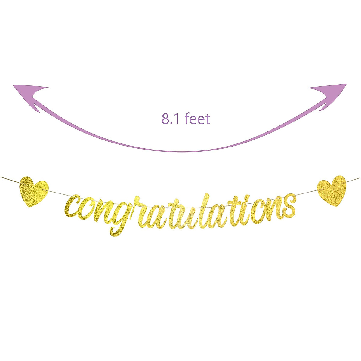 Congratulations Banner Gold Glitter Congratulations Graduation Banner Congratulations Banner Graduation 2024 Congratulations Graduation Party Decorations for College Graduation Party Decorations