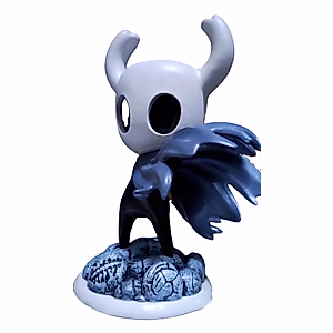 Cdeny 6" Home Decor Cartoon Figure, Car Dashboard Ornament Cute Gaming Figure Hollow Knight Figure Collectible Statue(Gray&White)