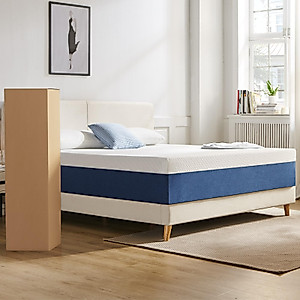 Natulliy Full Mattress 10 Inch Gel Memory Foam Mattress in a Box, Medium Firm Support, Removable Cover, Fits Various Bed Frames,Non-Fiberglass Full Size Mattress