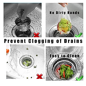 800PCS Disposable Mesh Sink Strainer Bags，Kitchen Sink Strainer Mesh Bag，Sink Net Sink Net Strainer for Kitchen and Bathroom Washbasin Sink Drain