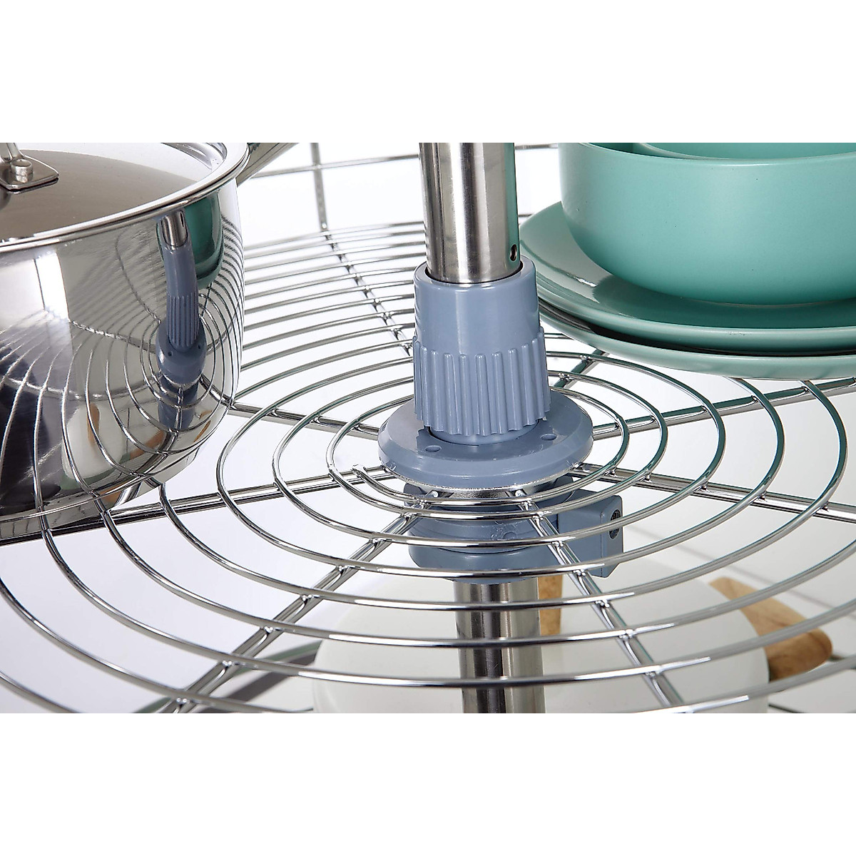 Dowell 4001 360D 30in H Wall Corner Lazy Susan ,Double Rack