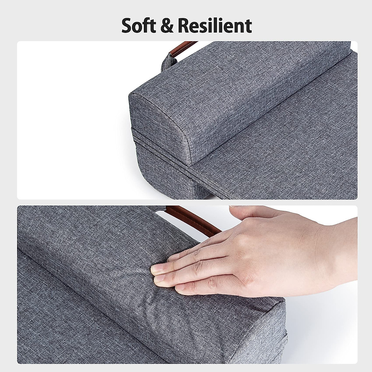 Lap Desk - Fits up to 17 inch Laptop Desk, Built in Mouse Pad Portable Lap Stand Lightweight Laptop Table with Phone Holder, Laptop Stand for Bed Sofa Home Office, Grey