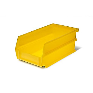 Triton Products 3-220Y LocBin Stacking, Hanging, Interlocking Polypropylene Bins 7-3/8-Inch L by 4-1/8-Inch W by 3-Inch H Yellow 24 CT