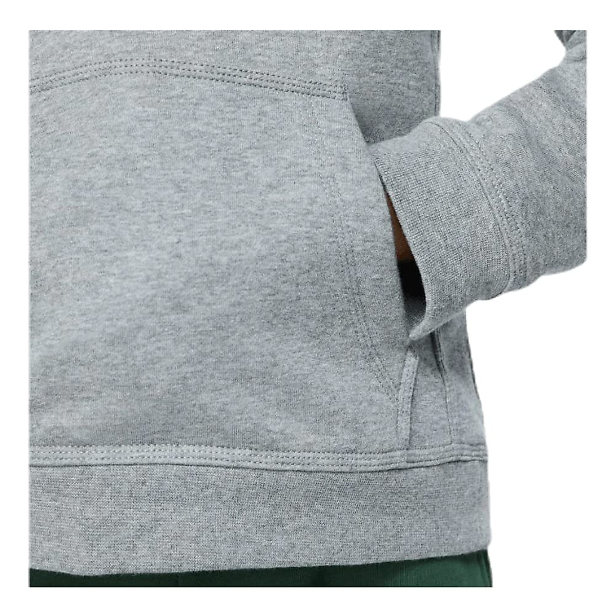 Nike Boy's NSW Pull Over Hoodie Club, Carbon Heather/White, Large