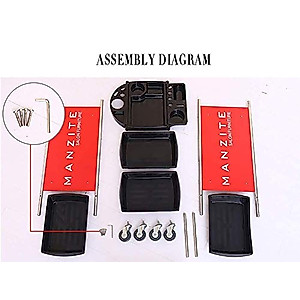 JF-XUAN Cart Hospital Trolley, Medical Supplies Rack,Medical Cart Tool 3 Tier Hotel Catering Cart with Handle, Plastic Cleaning Service Rolling Trolley Dining Cart for Restaurants, 40-50Kg Load Capaci