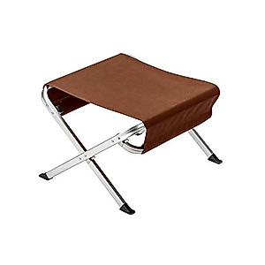 Snow Peak Fireside Ottoman - Fire-Resistant Fabric and Collapsible - Brown, L 19.5" 20" H 12.5"