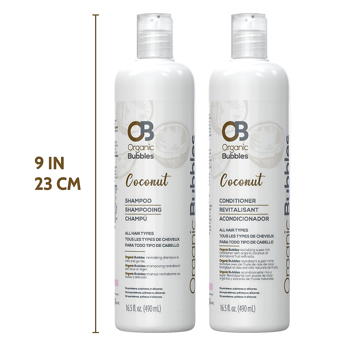 Organic Bubbles Coconut – Vegan and Made in Canada (Shampoo and Conditioner)