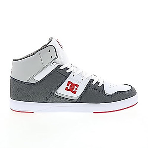 DC Cure Casual High-Top Skate Shoes Sneakers White/Grey/Red 10.5 D (M)