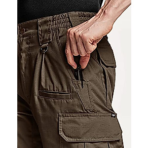 CQR Men's Tactical Pants, Water Resistant Ripstop Cargo Pants, Lightweight EDC Work Hiking Pants, Outdoor Apparel, Duratex Ripstop Tundra, 38W x 32L