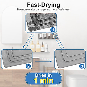 TEAMOLA Quick Drying Stone Shower Caddy, 2 Pack Water Absorbent Diatomite Tray Diatomaceous Earth Kitchen Soap Dish,Hand soap Holder, Water Absorbing Stone Used for Home & Kitchen Storage