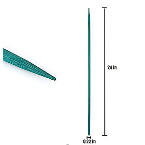 Jollybower 25pcs Green Wooden Garden Stakes, 16 inch Natural Green Bamboo Sticks, Floral Plant Support Wooden, Wooden Sign Posting Garden Sticks Support Floral Plant, Tomato Stakes, Potted Plants