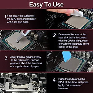 MoneyQiu HY-883-10g CPU Thermal Paste Kit-6.5 W/MK CPU Paste Thermal Compound Heatsink Paste Silicon Grease for PC CPU GPU LED PS4