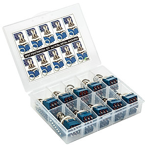 10 pcs 3pdt Stomp Footswitch incl PCB incl metal washer, for Guitar Pedal True Bypass foot switch 9 pin