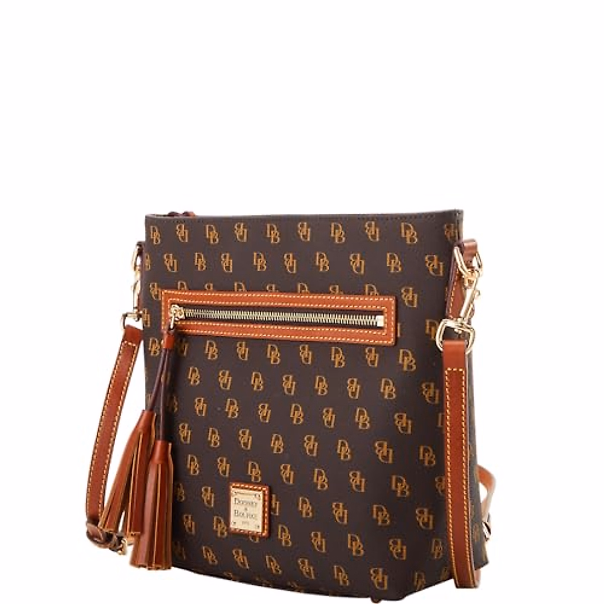 Dooney & Bourke Crossbody Bags for Women, Gretta Lani Crossbody with Tassel Zipper - Brown