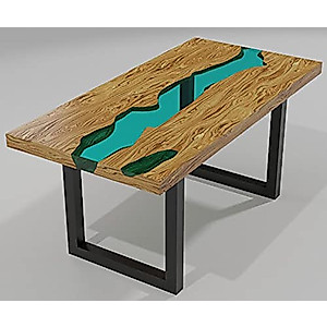 Epoxy Table, Epoxy Resin River Table, Live Edge Wooden Table, Natural Wood,Dining table, Natural Epoxy Table, Resin Table 54x27 inch