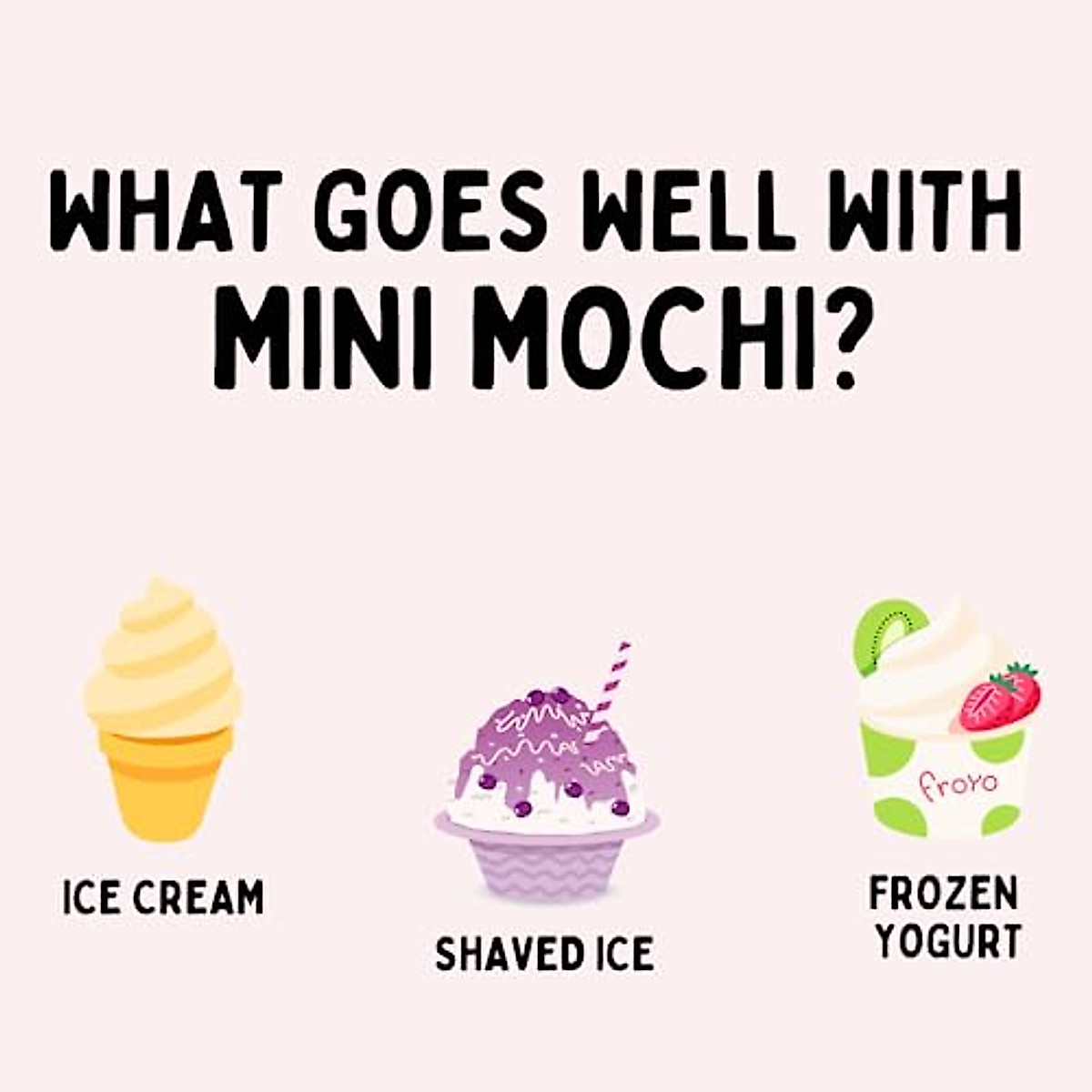 Mini Mochi Sweet Rice Cake - Original Flavor (10.6oz/Pack of 2) - Frozen Yogurt Toppings, Ice Cream Toppings, Shaved Ice Toppings, Dessert Mochi Daifuku (Original) (Orignal)
